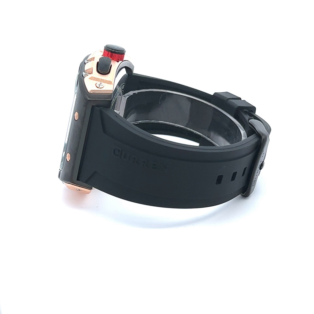 EXUBER CURREN BLACK LEATHER ICED OUT WATCH I 541583 – Watches ...