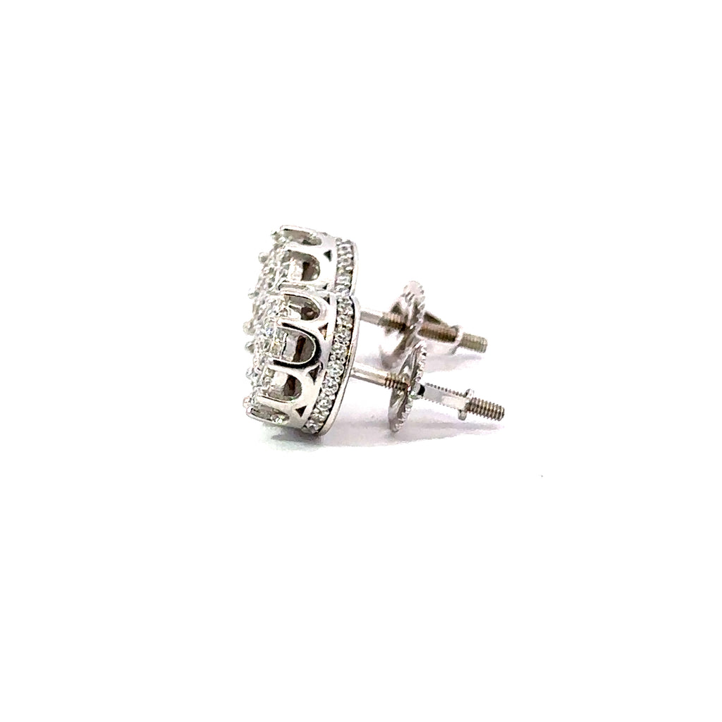 OBSCURA 925 RHODIUM STERLING SILVER ICED OUT EARRING | 9212351 ...