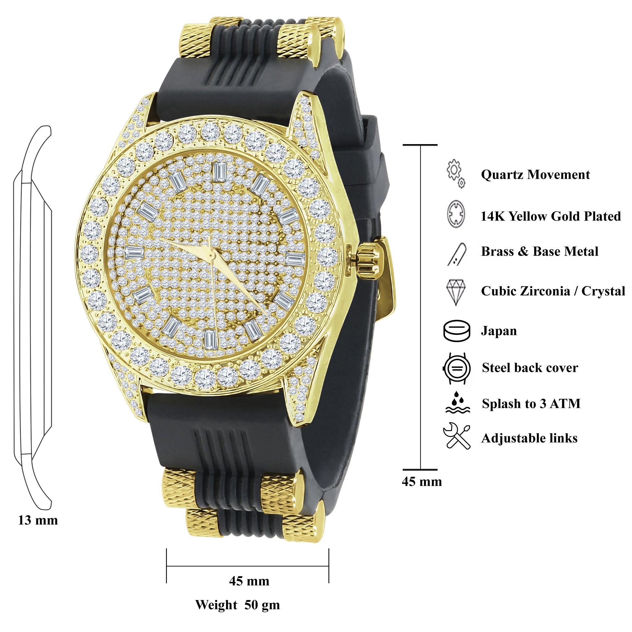 ICE MASTER BLING LEATHER BAND | 562592 – Watches International, LLC